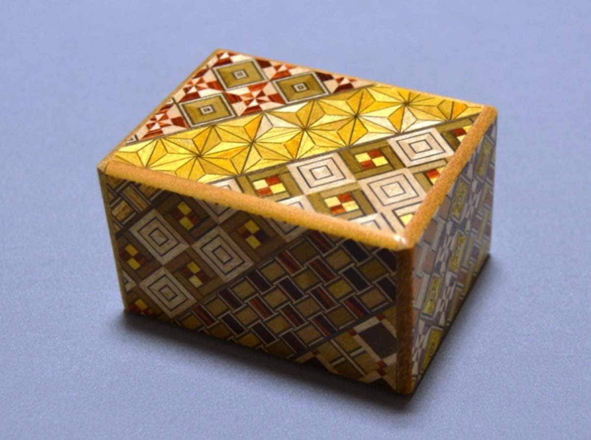 Japanese Handmade Wooden Puzzle Box,japanese Secret Box,2.7cm 12 Times ...