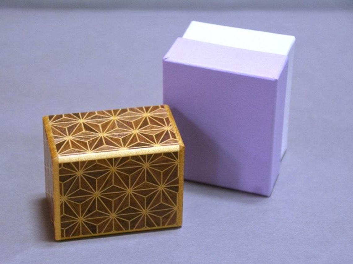 Japanese Handmade 2CM 10 Times Puzzle Box,japanese Hakone Yosegi Wodden ...