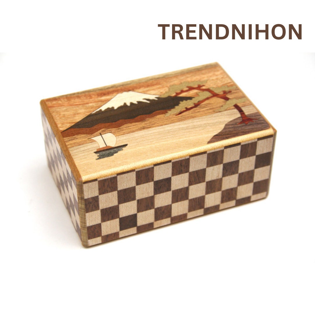 Japanese Handmade Wooden Puzzle Box - Etsy