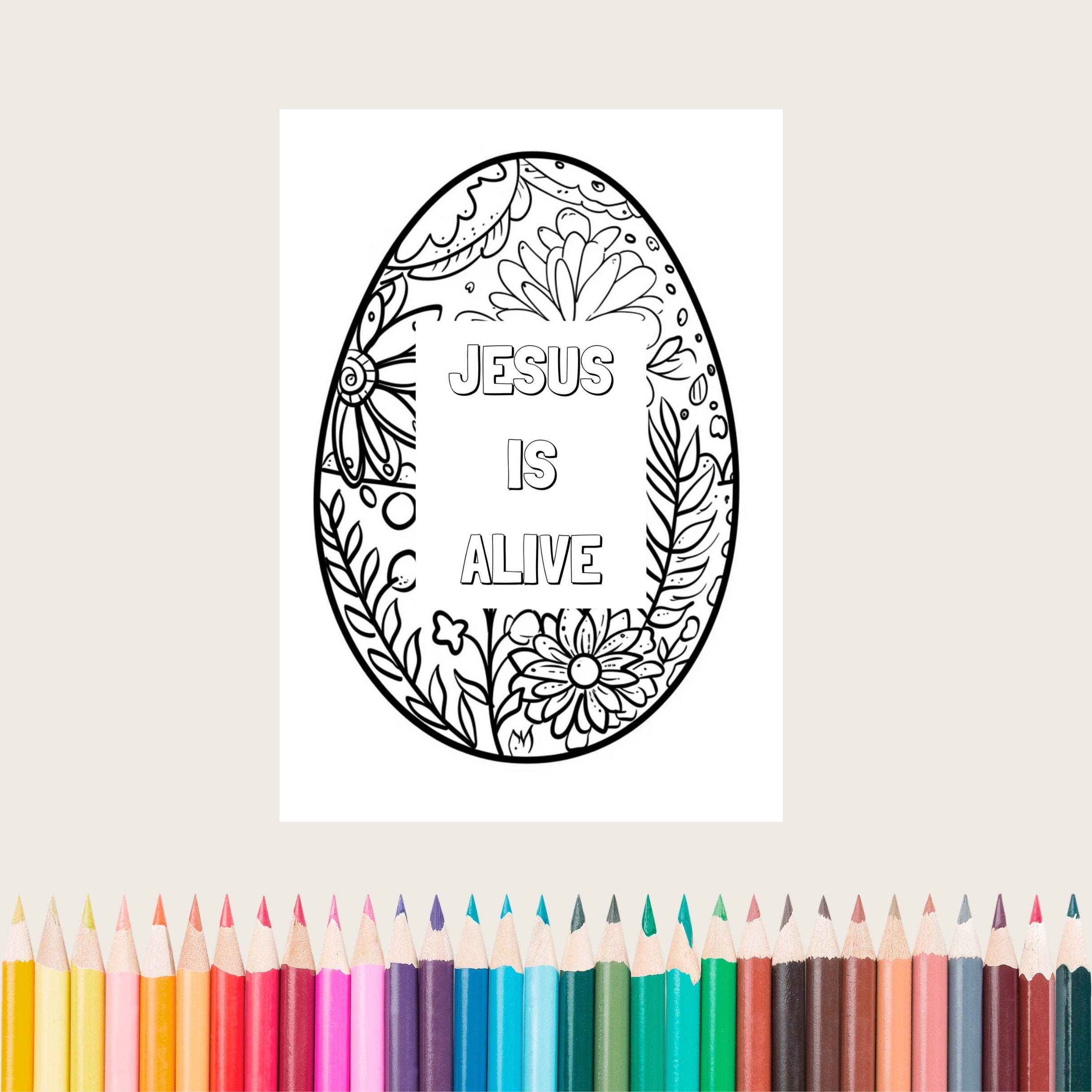 Easter Religious Coloring Pages, Set of 5 Printable, Easter Coloring ...