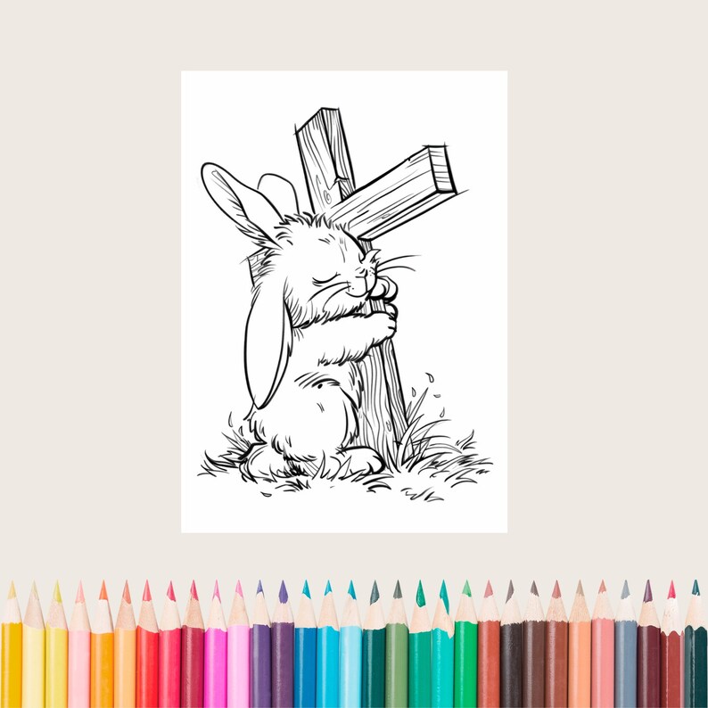 Easter Religious Coloring Pages, Set of 5 Printable, Easter Coloring ...