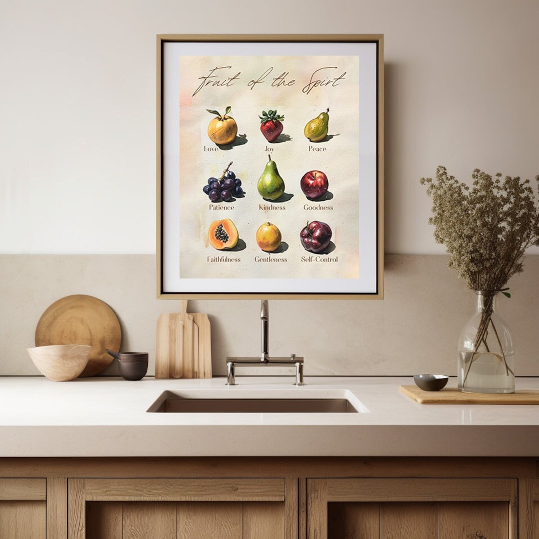 Fruit of the Spirit Wall Art Galatians 5:22-23 Digital Print Christian ...
