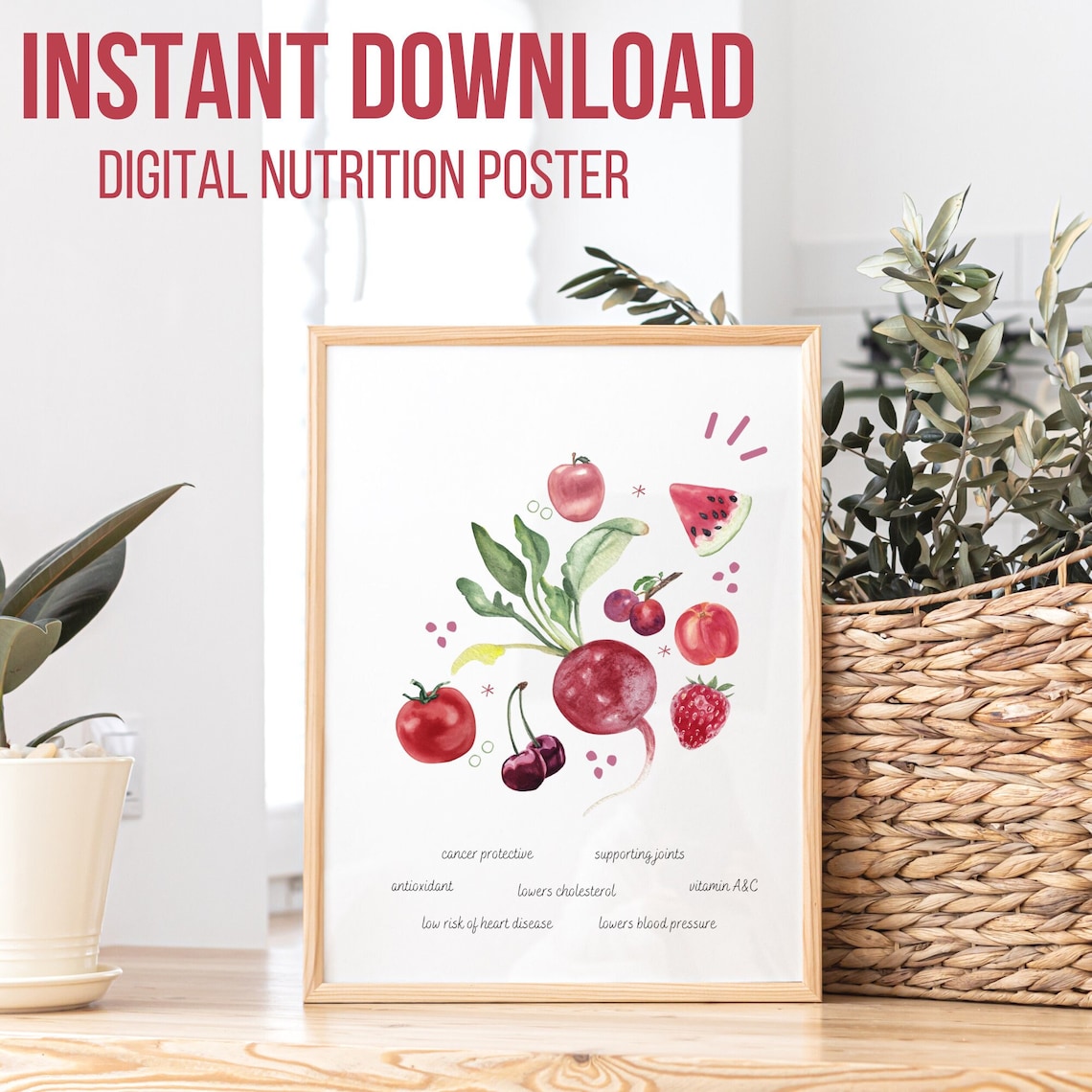 Digital Nutrition Poster, Nutritionist Gift, Dietitian Gift, Gifts for ...