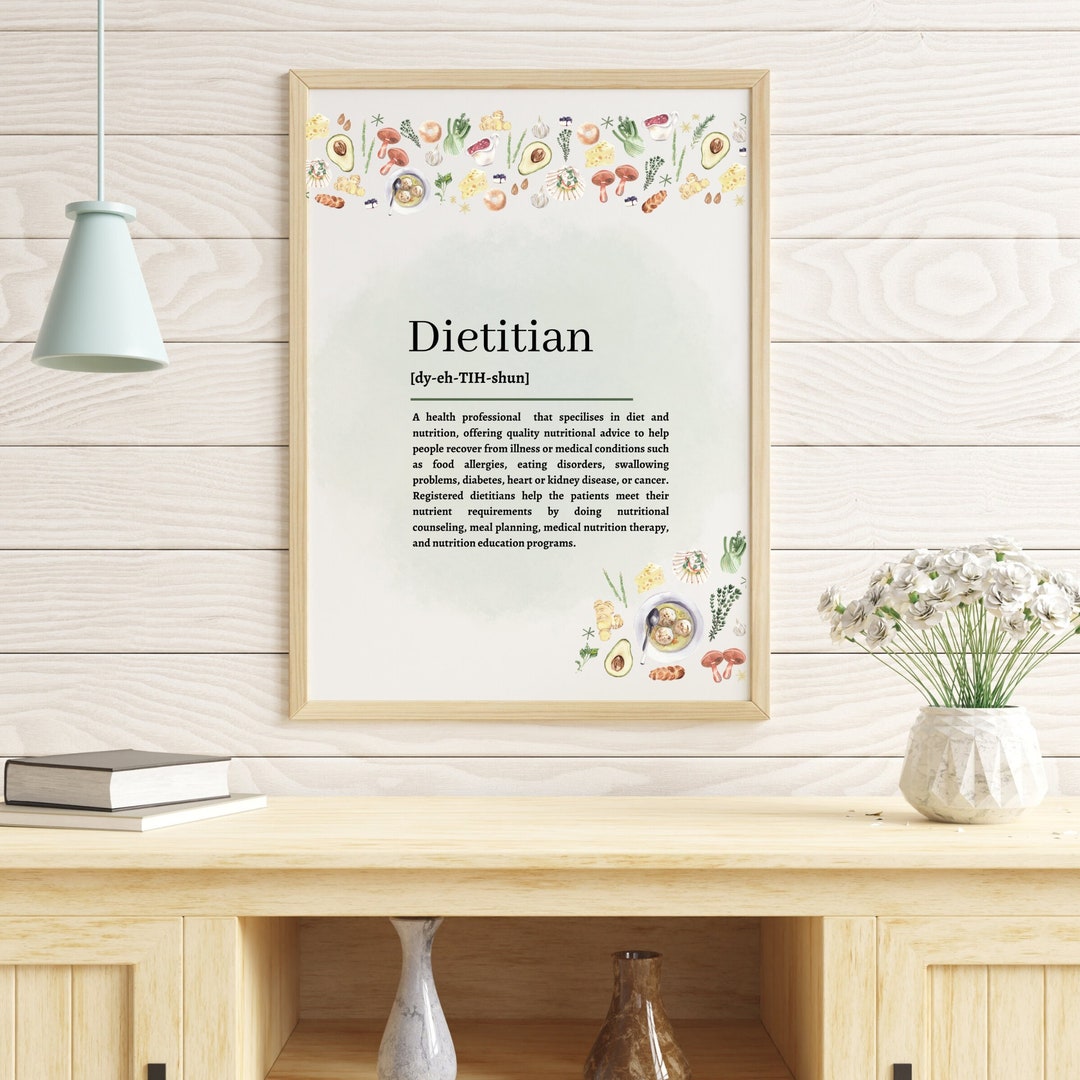 Digital Nutrition Poster, Nutritionist Gift, Dietitian Gift, Gifts for ...