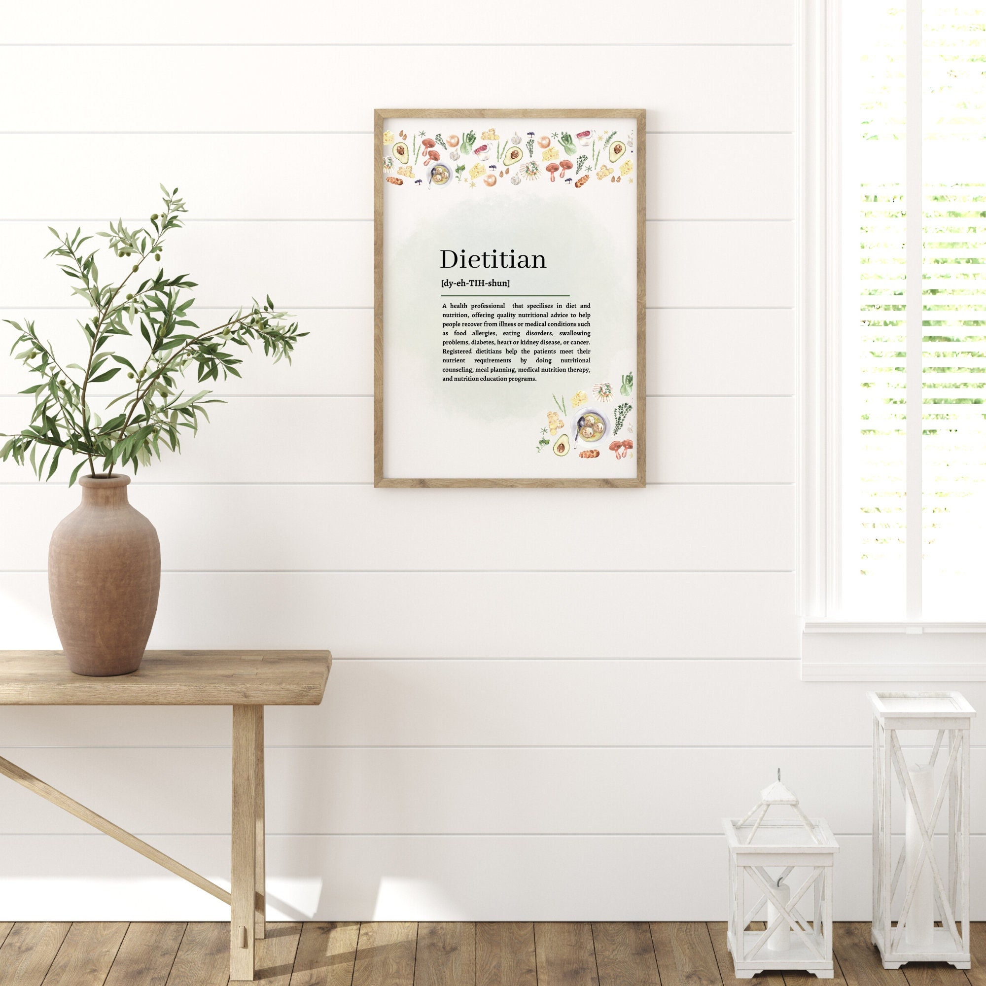 Digital Nutrition Poster, Nutritionist Gift, Dietitian Gift, Gifts for ...