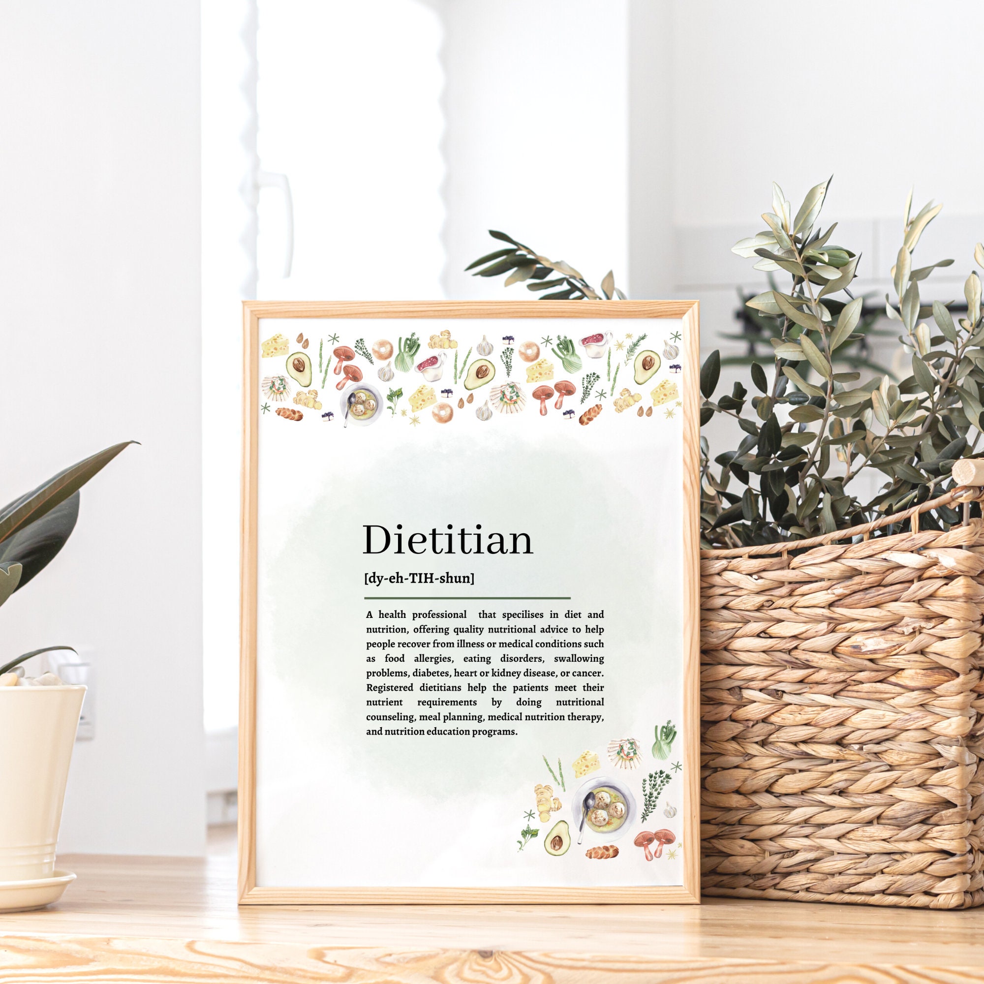 Digital Nutrition Poster, Nutritionist Gift, Dietitian Gift, Gifts for ...