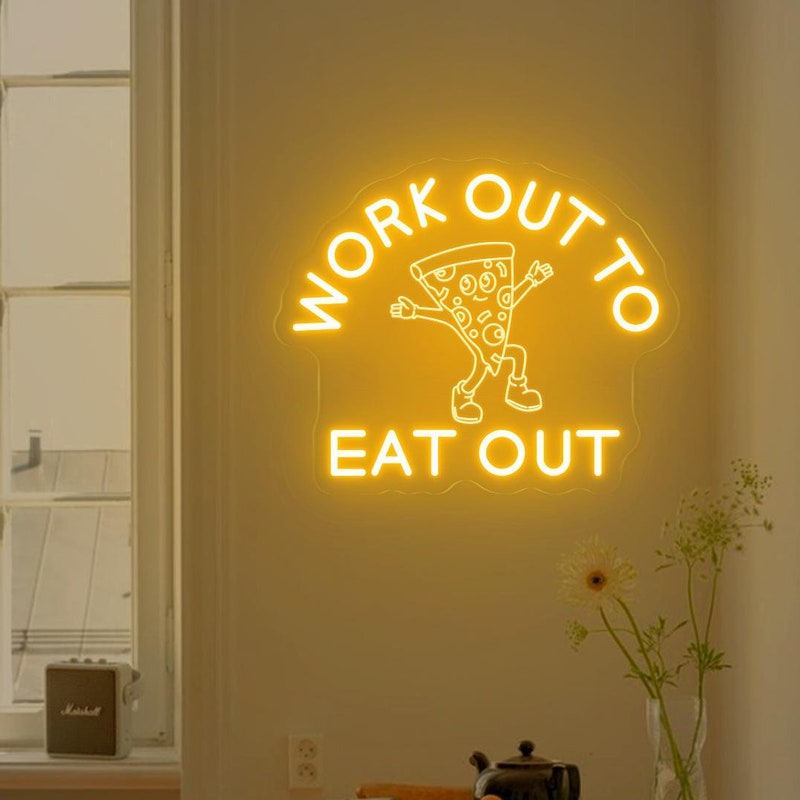 Neon Workout Sign - Etsy