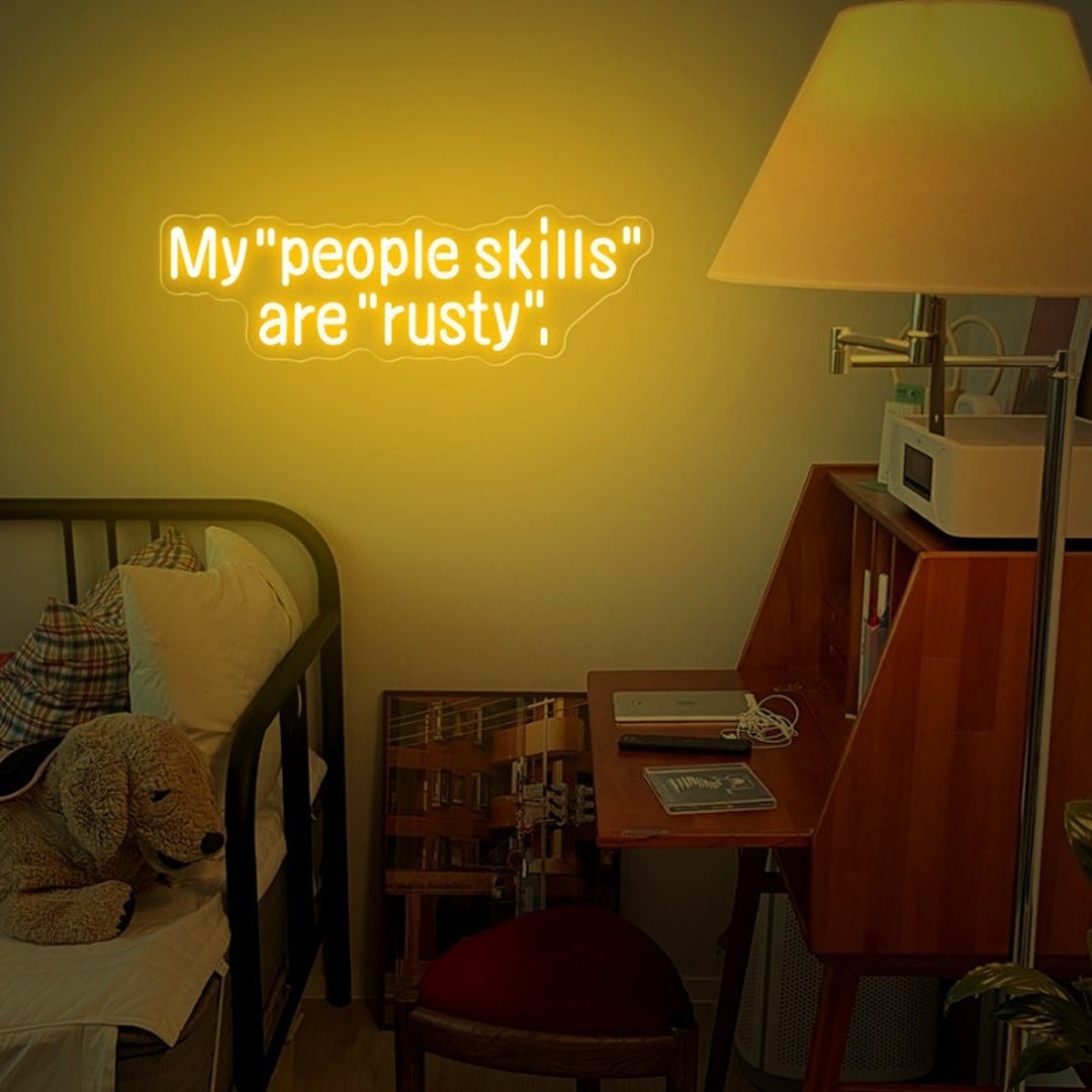 My People Skills Are Rusty Neon Sign, Supernaturaltv Show Wall Sign ...