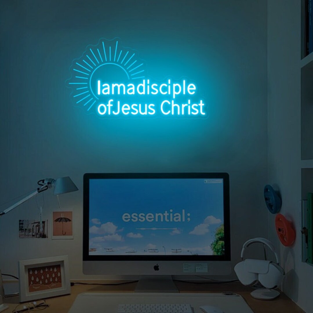 I Am a Disciple of Jesus Christ Neon Sign, Christian Home Decor ...