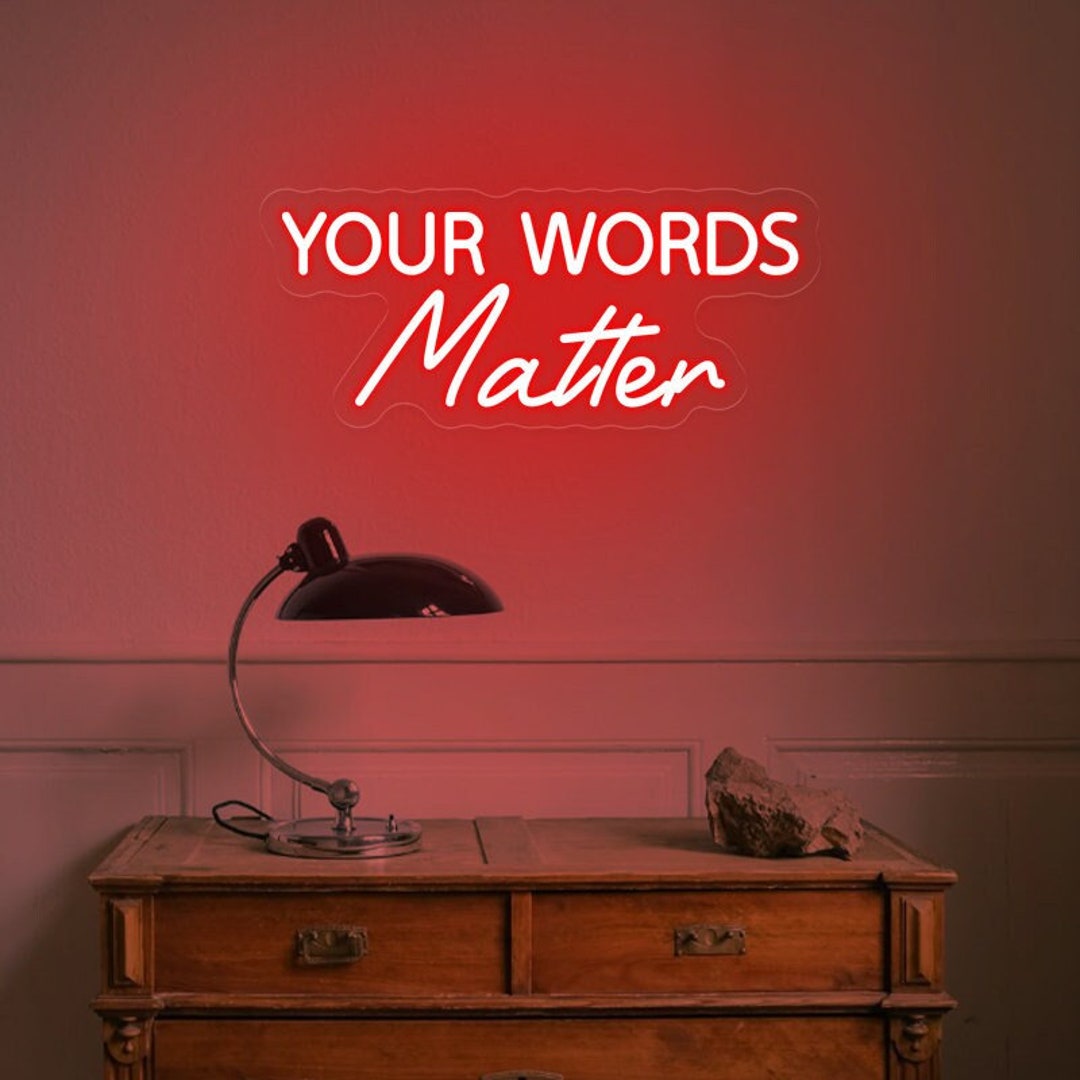 Your Words Matter Led Neon Sign, Special Education Neon Light ...