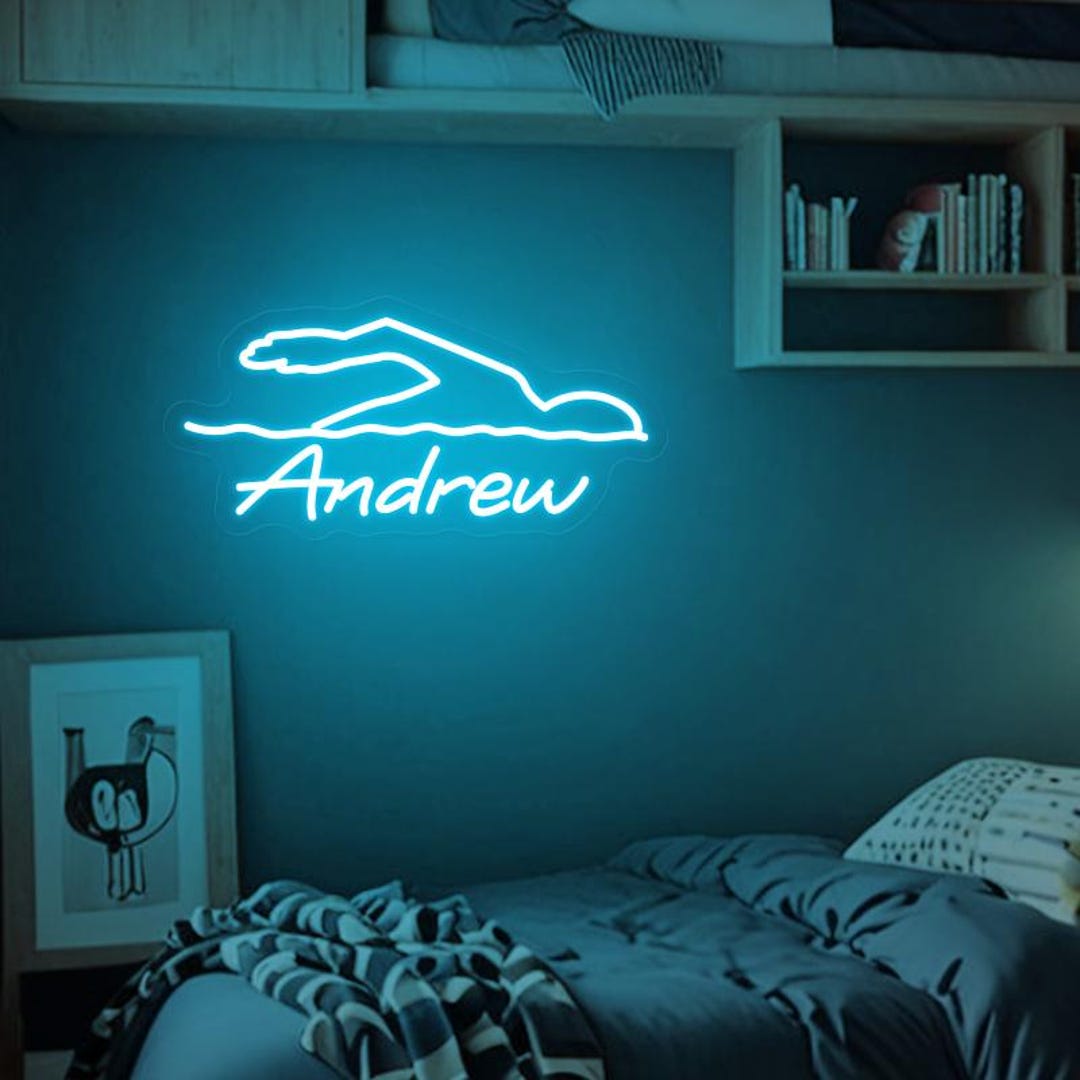 Personalized Swimming Name Neon Sign, Custom Swimming Pool Sign, Gifts ...