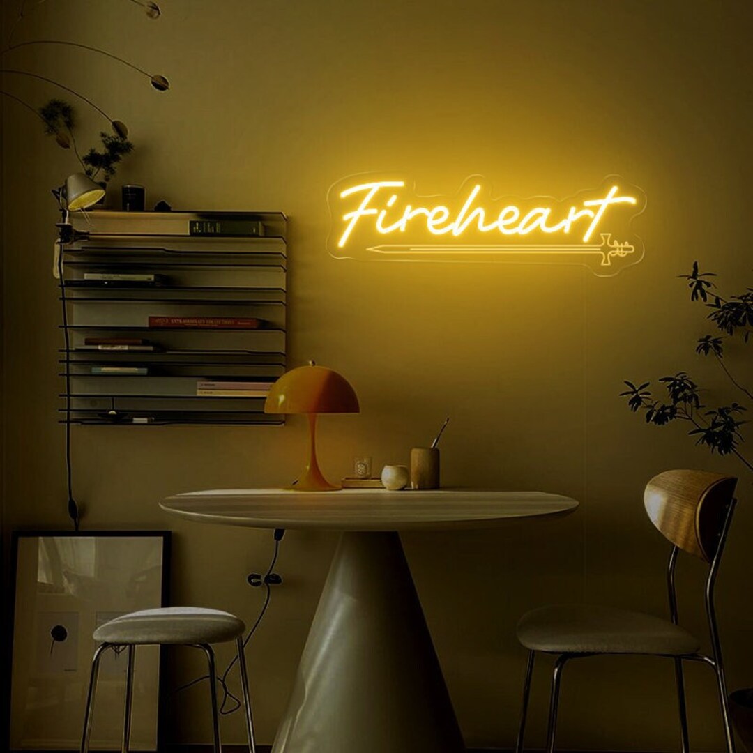 Fireheart Neon Sign, Custom Neon Sign, for Aelin & Throne of Glass SJM ...