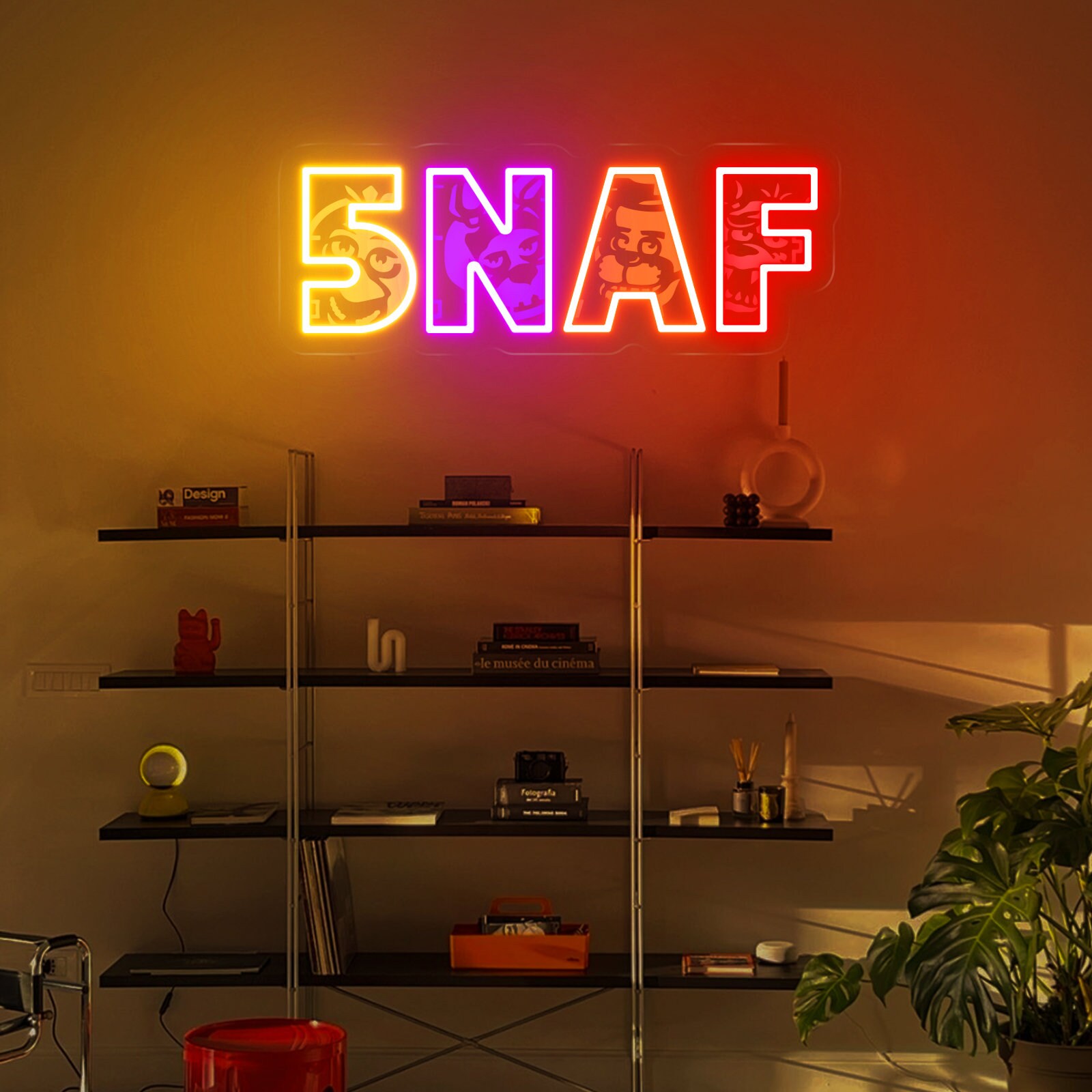 FNAF Five Nights at Freddy's Neon Sign, Custom Neon Sign, Five Pizza ...