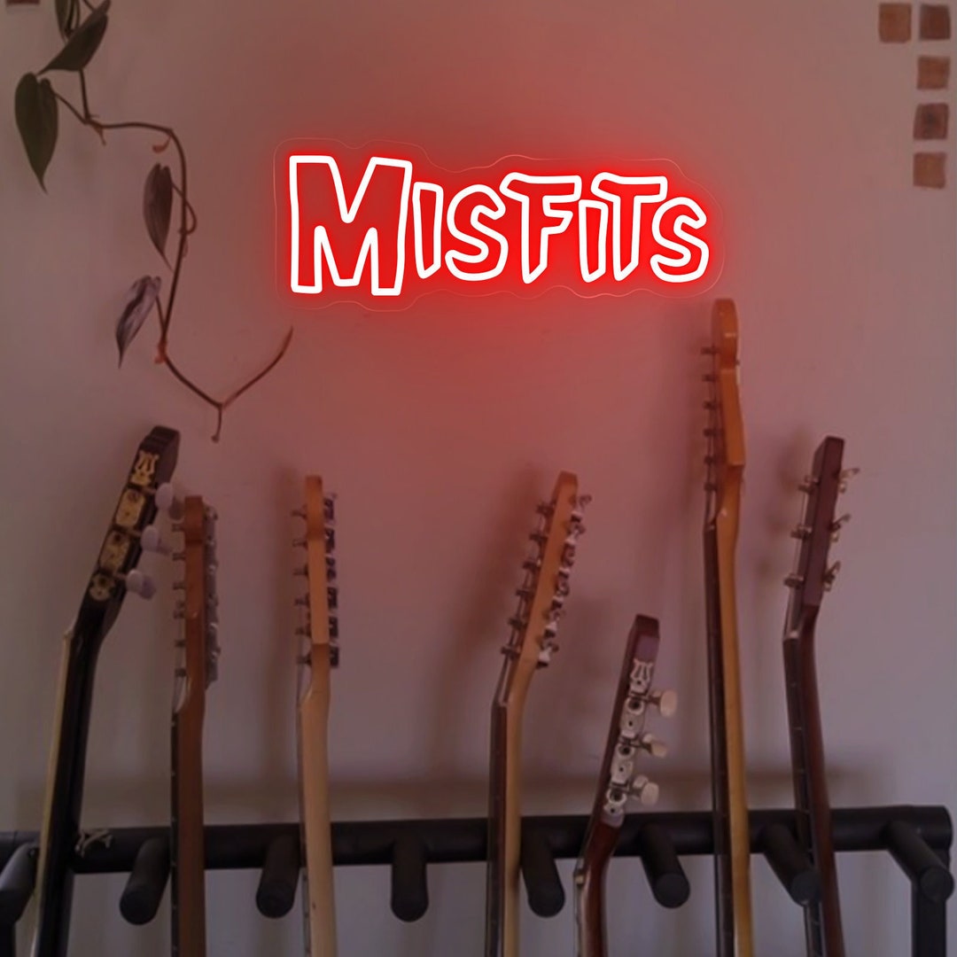 Misfits Neon Sign, Death Metal Neon Light, Music LED Light, Music Room ...
