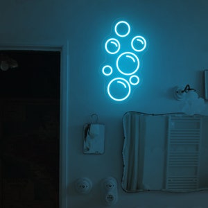 Bubbles Neon Sign, Custom Bubble Wall Art Light, Kids Room Decor, Dorm ...
