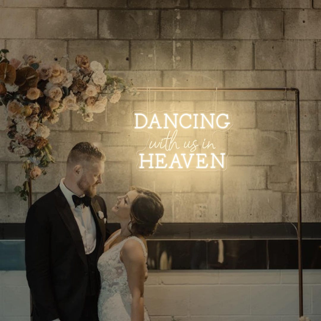 Dancing With Us in Heaven Neon Sign, in Loving Memory Neon Light ...