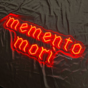 Memento Mori Led Neon Sign, Stoic Wall Art,gothic Home Decor, for ...