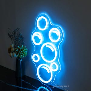 Bubbles Neon Sign, Custom Bubble Wall Art Light, Kids Room Decor, Dorm ...