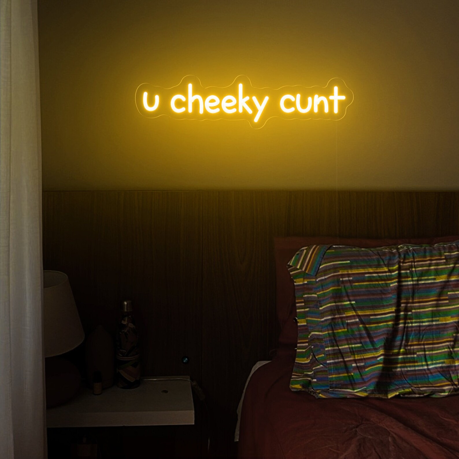 U Cheeky Cunt Neon Sign, Custom Neon Sign, Funny Quote Neon, Slang ...