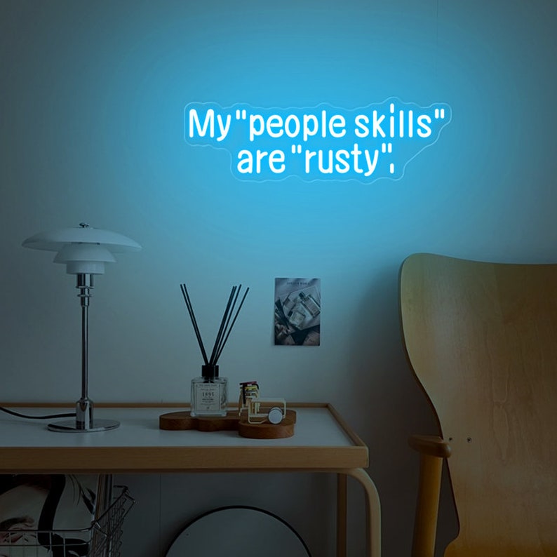 My People Skills Are Rusty Neon Sign, Supernaturaltv Show Wall Sign ...
