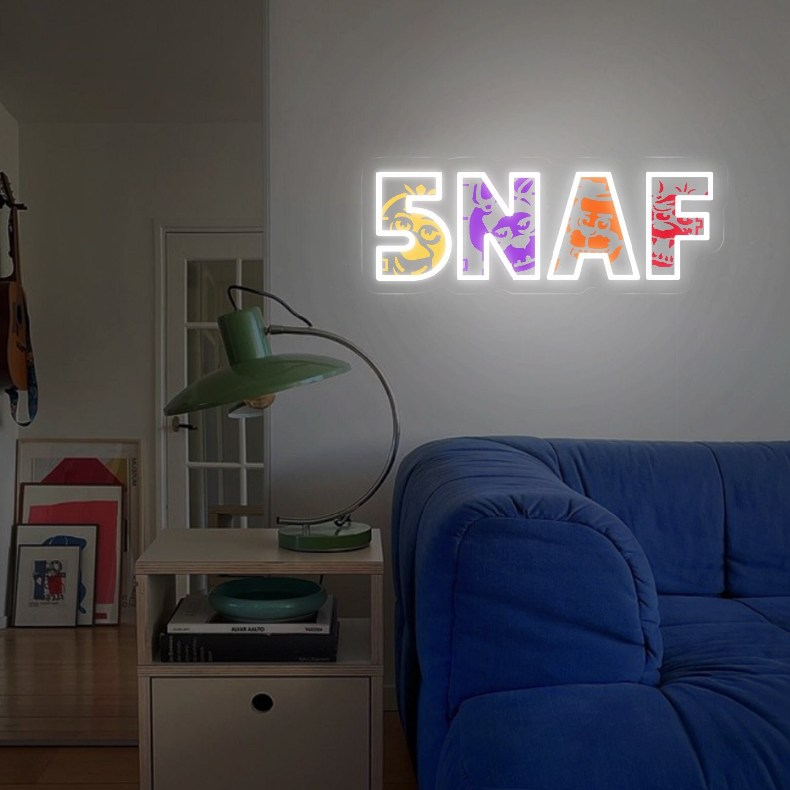 FNAF Five Nights at Freddy's Neon Sign, Custom Neon Sign, Five Pizza ...