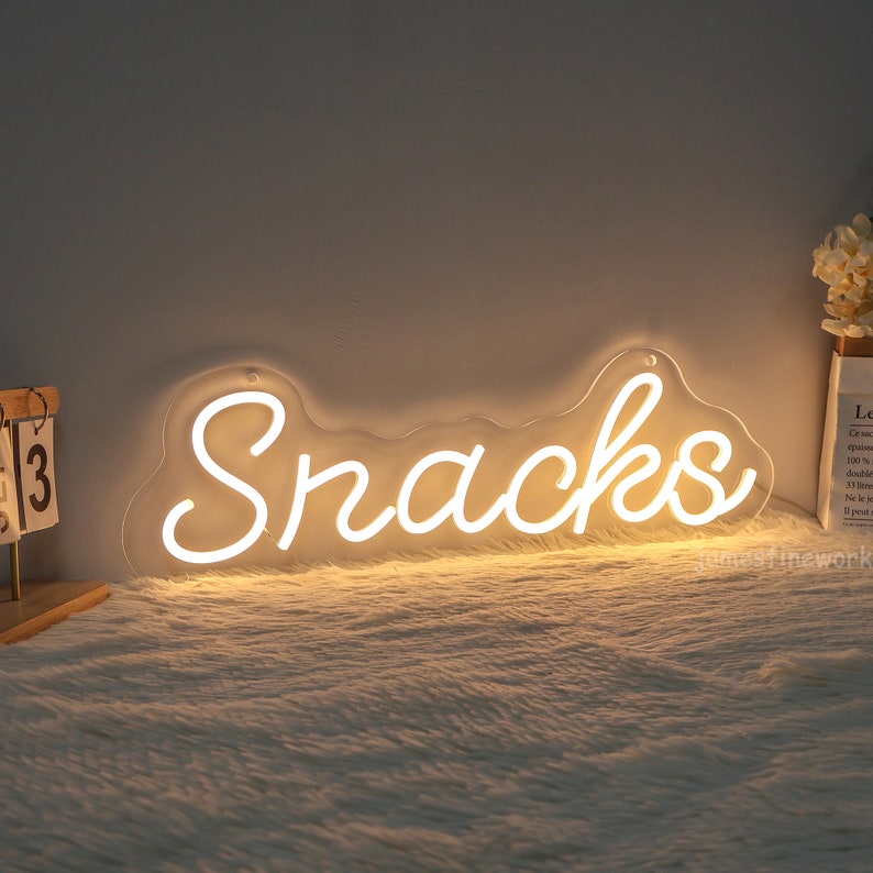 Snacks Neon Sign, Snacks Led Signs, Snacks Wall Led Lights, Snacks Led ...