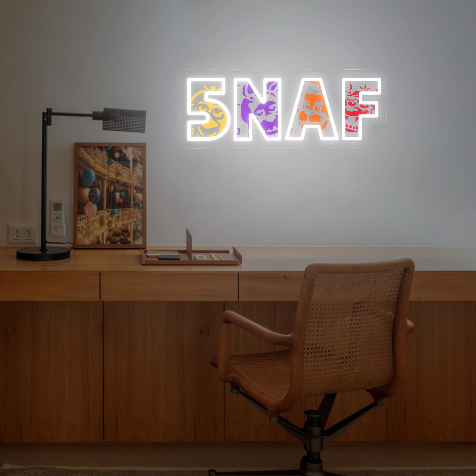 FNAF Five Nights at Freddy's Neon Sign, Custom Neon Sign, Five Pizza ...