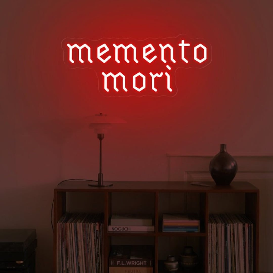 Memento Mori Led Neon Sign, Stoic Wall Art,gothic Home Decor, for ...