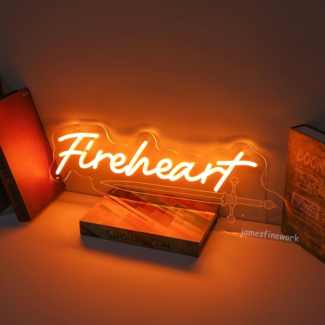 Fireheart Neon Sign, Custom Neon Sign, for Aelin & Throne of Glass SJM ...