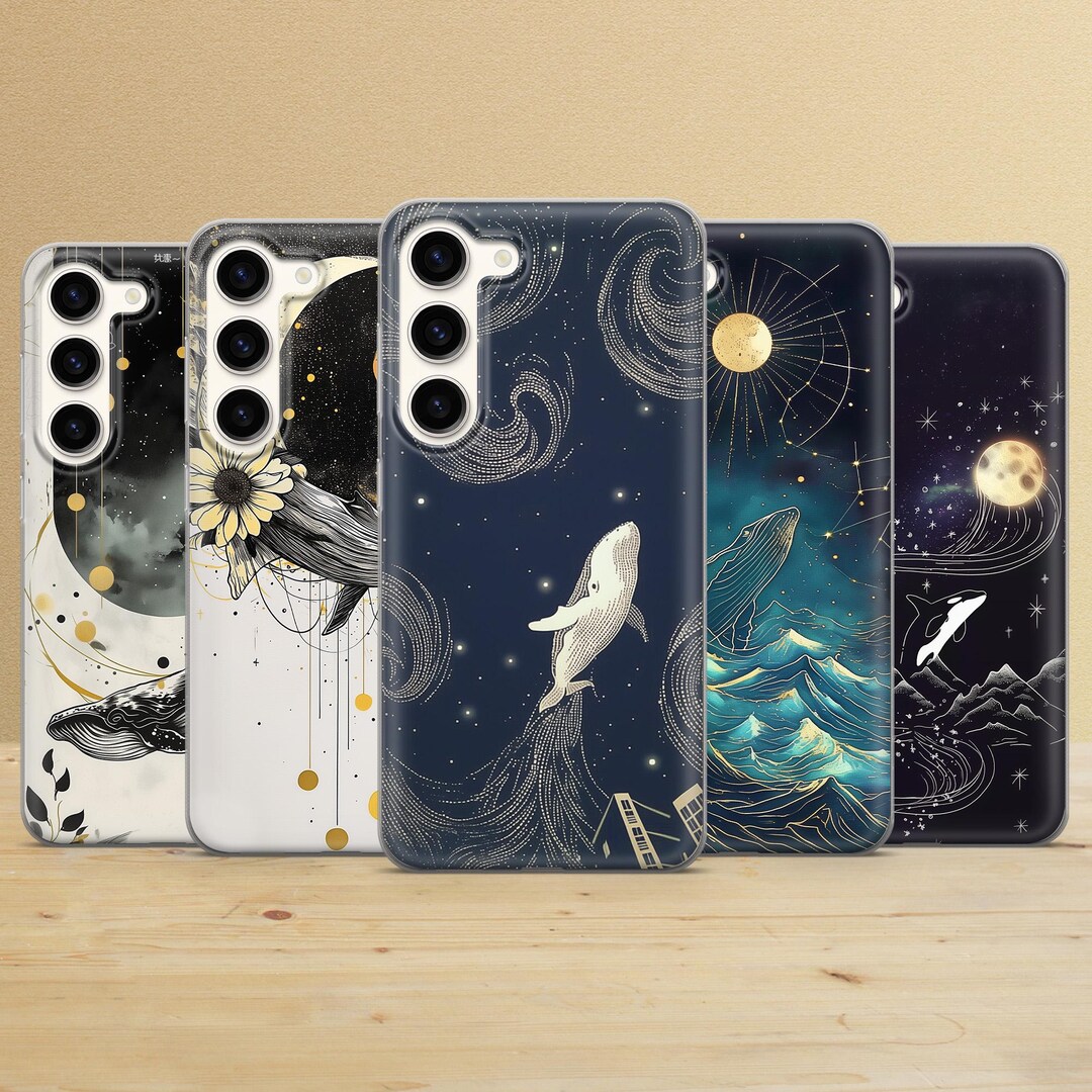 Whale Phone Case: Ocean Design Cover for Samsung S26 Ultra, iPhone 14 ...