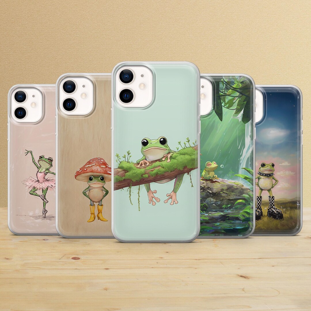 Funny Frog Phone Case Cute Cover for iPhone 17pro, 15, 14, 13, 12, 11 ...