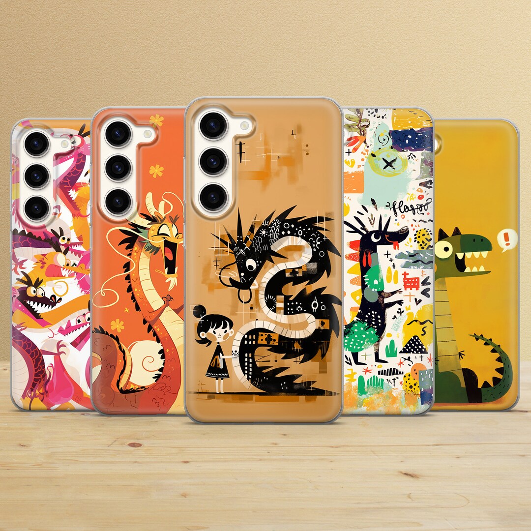 Dragon Art Phone Case, Reptile Pattern, Soft TPU Gel Cover - Etsy