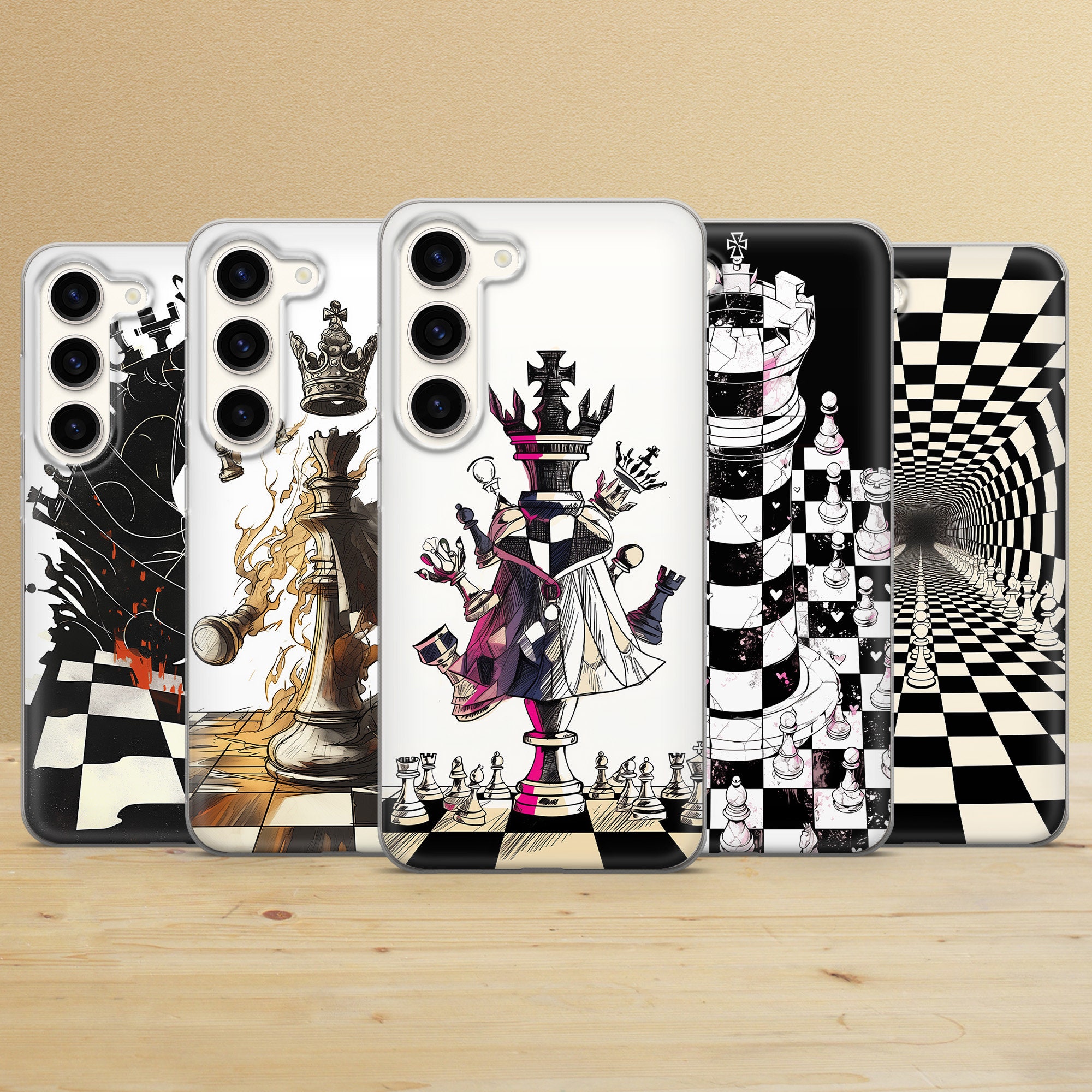 Chess Board Phone Case the King Cover for Samsung Galaxy S24ultra, S23 ...