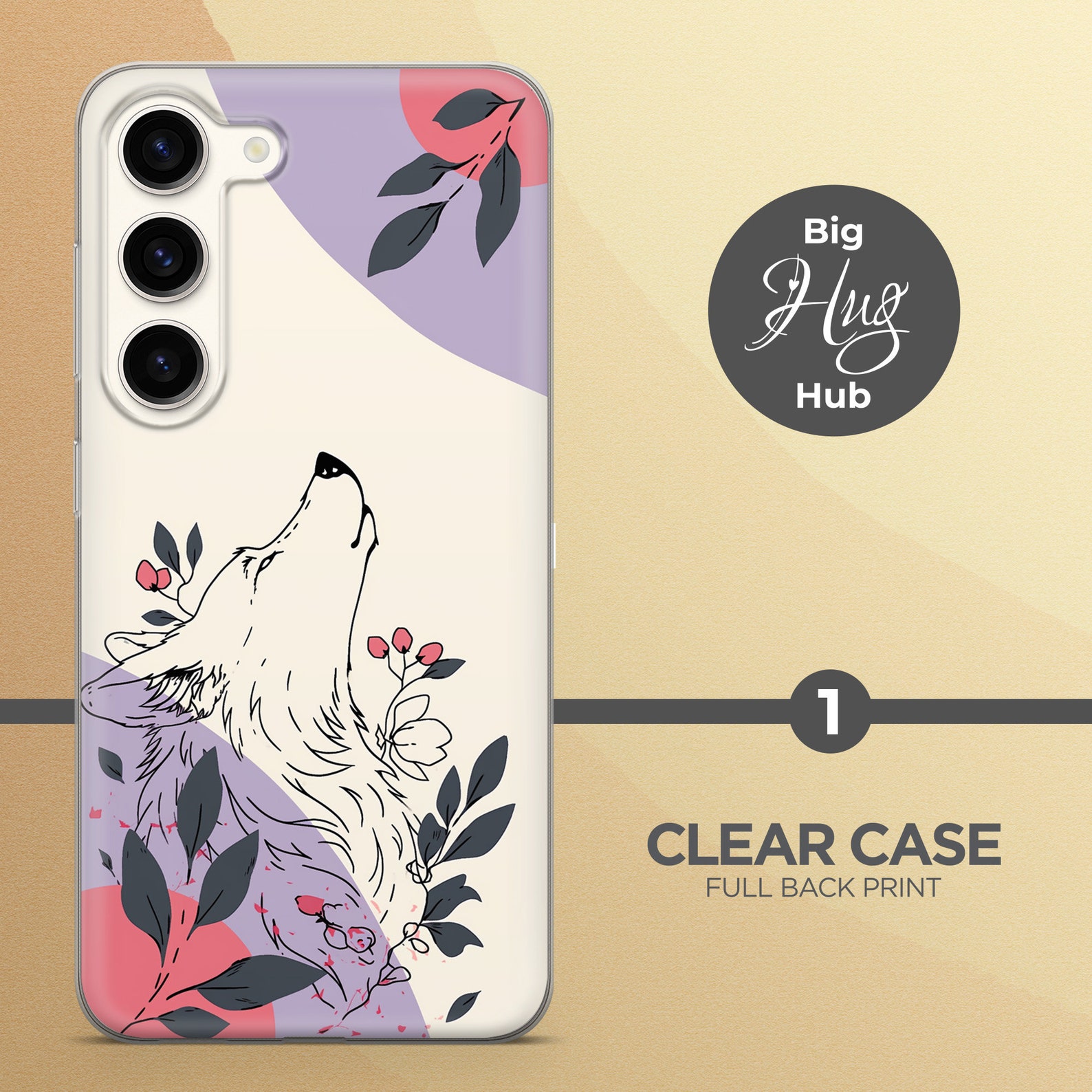 Wolf Phone Case - Chill Aesthetic Cover for Samsung S25, iPhone 15 Pro ...