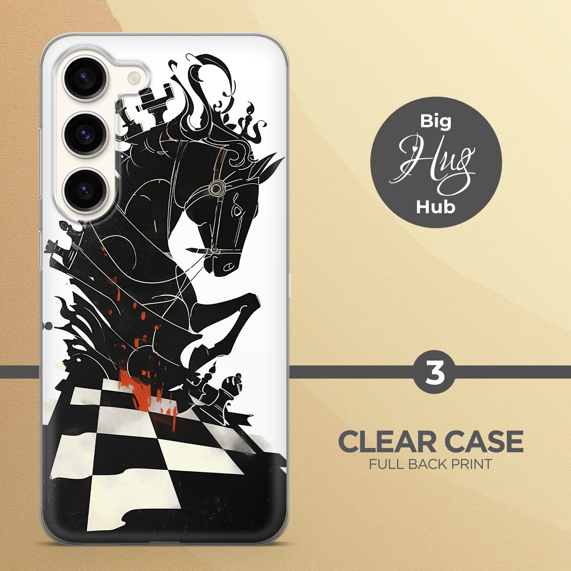 Chess Board Phone Case the King Cover for Samsung Galaxy S24ultra, S23 ...