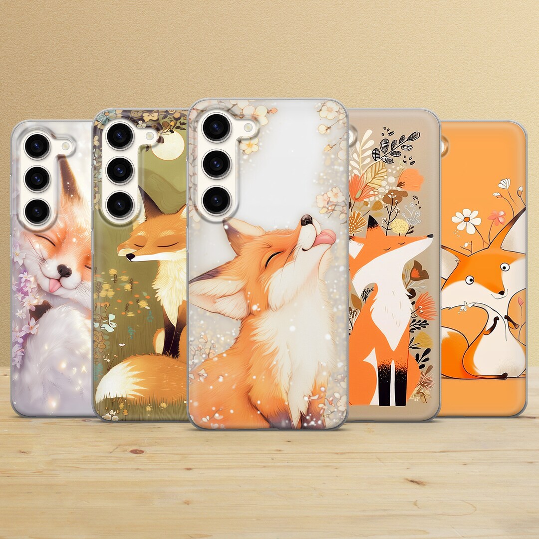 Fox Phone Case Animal Design Cover for iPhone 17 Air, Samsung S24 Ultra ...