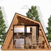 14x20 Modern Cabin Plans - Cabin Floor Plans - Small 280SF Modern Tiny ...