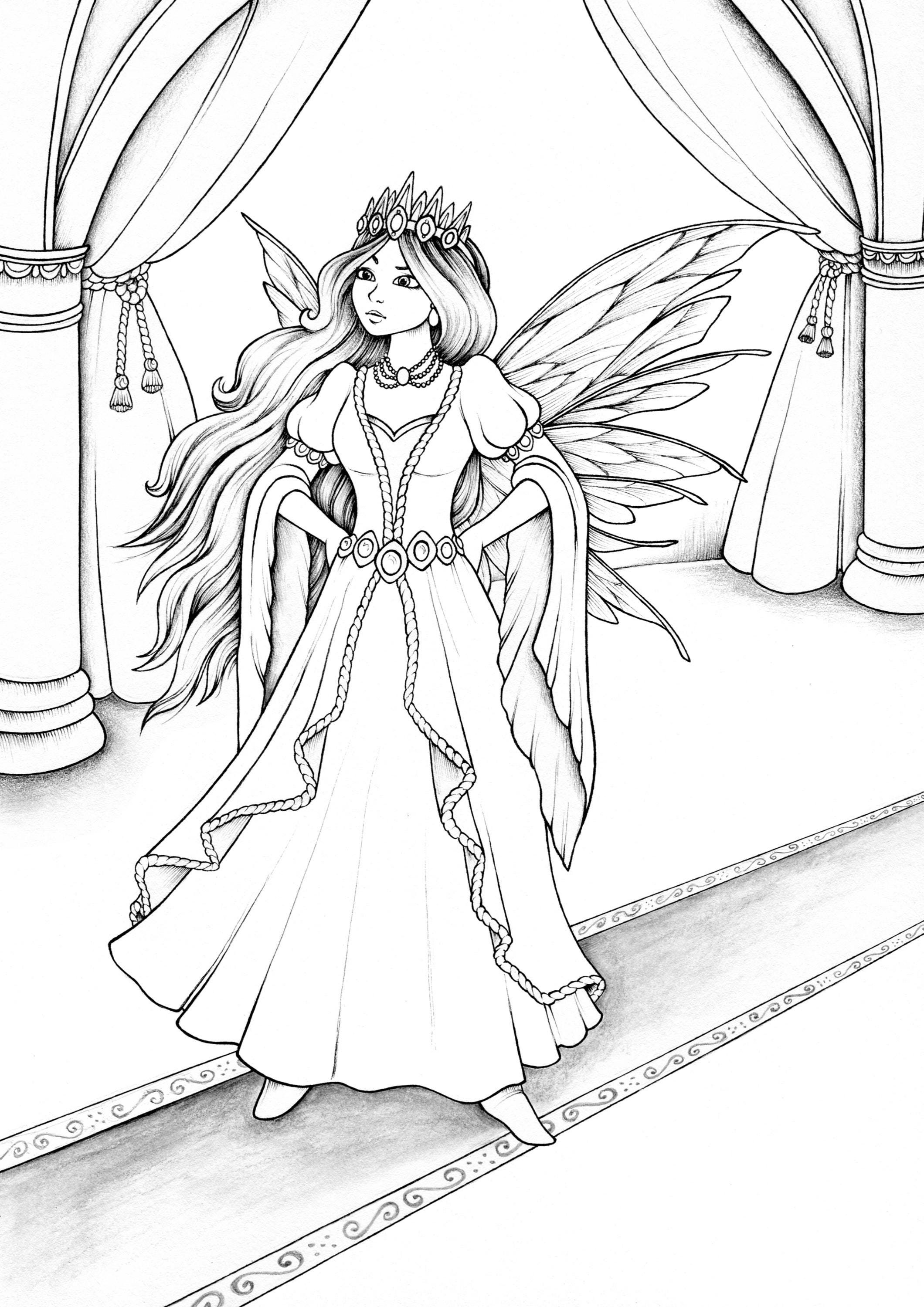 Evil Fairy Queen Coloring Page PDF - Etsy