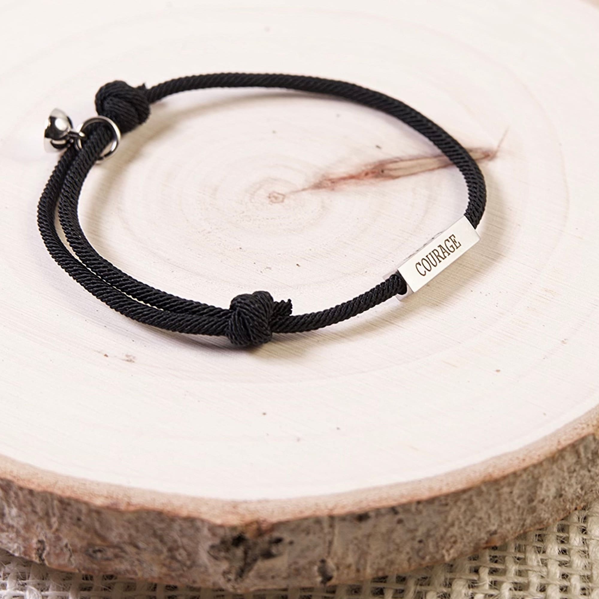 Personalized Rope Couple Bracelets Set Custom Made Engraved Bracelets ...