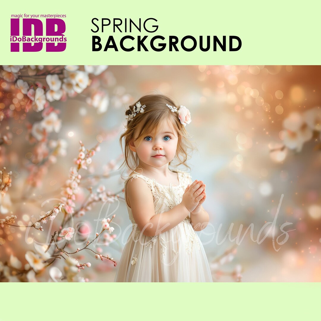 Soft Spring Flowers Digital Background, Spring Composite Digital ...