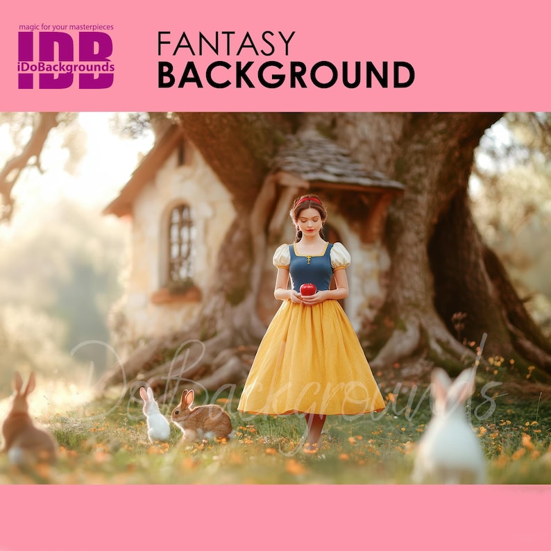 Fantasy Fairy Tale Digital Background, Photography Backdrop, Snow White ...