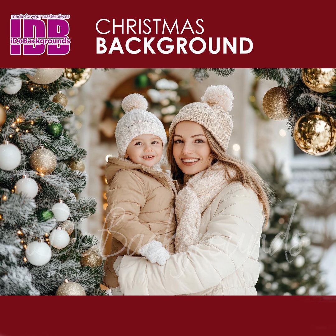 Christmas Digital Backdrop for Family and Portrait Christmas ...