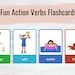 Fun Action Verbs Flashcards,activity Cards for Kids,lifestyle Actions ...