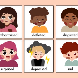 3 Different Emotions Flashcards Montessori Printable Learning Resources ...
