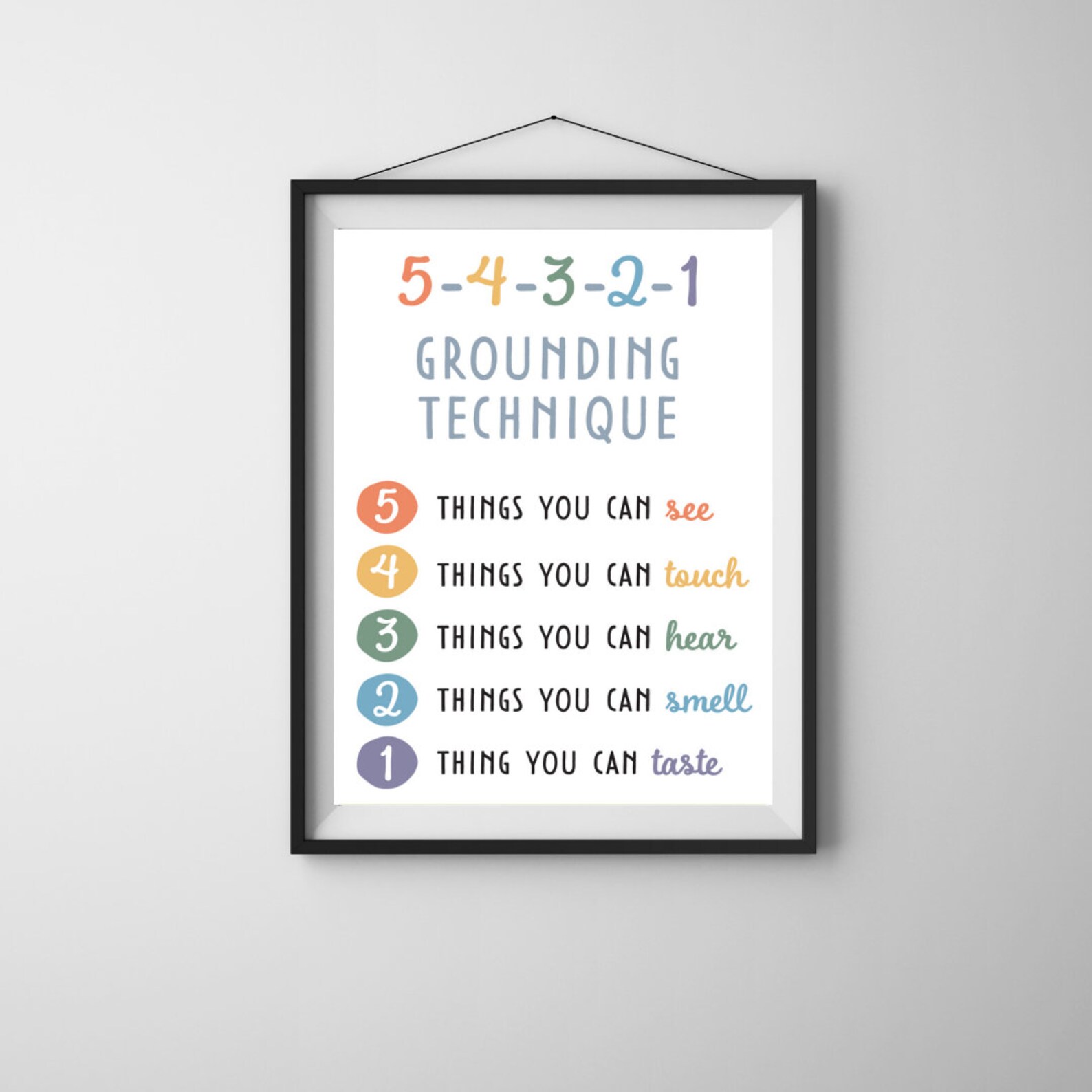 Calming Poster Printable,calm Corner Awareness Quiet Rainbow Themed ...
