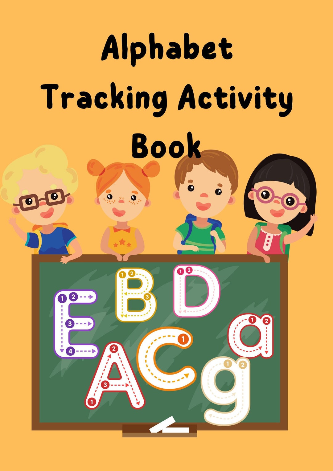 Alphabet Tracking Activity Book,tracing Letter Worksheet,26 Pages of ...