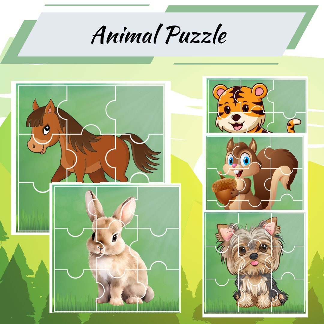Animal Puzzle for Kids |puzzle | Fine Motor | Homeschool |children's ...