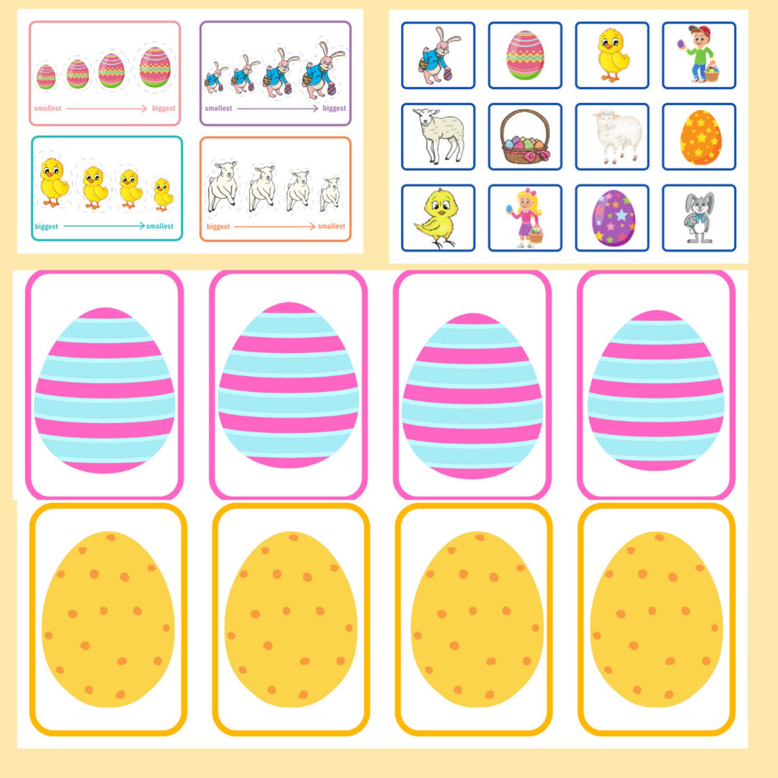 Easter Sorting Activities,printable Easter Activities Forkids ...