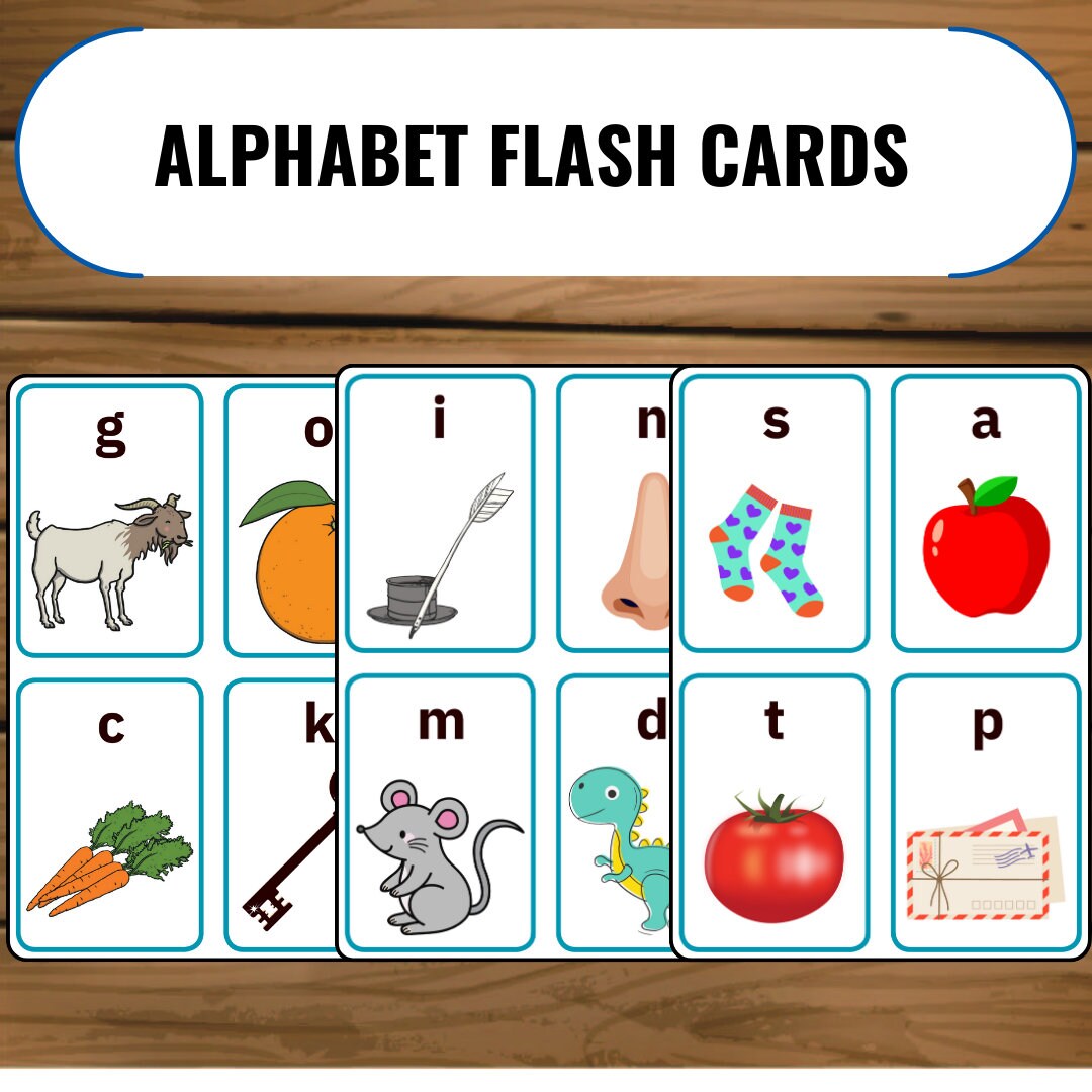 Alphabet Flashcards,23 Phonics Cards,alphabet Educational Learning ...