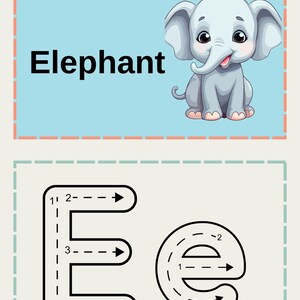 Alphabet Tracing Cardsanimals,alphabet Flashcards for Home,school ...